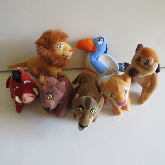 Disney | Toys | 7 Lion King Characters Fabric Mcdonalds Soft Eyes Plush ...